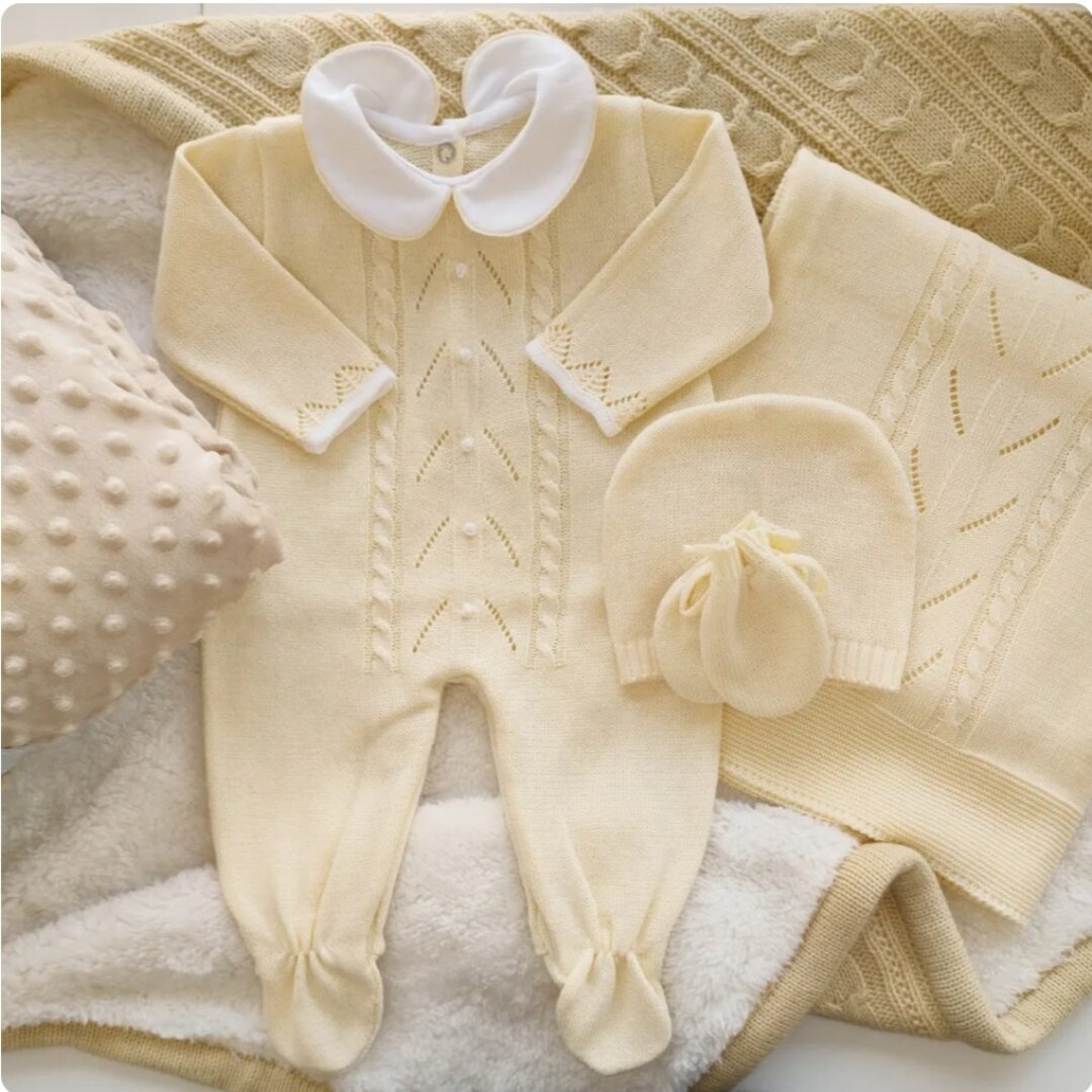 Newborn Knit Outfit Spanish Set Baby Knit Outfit Knitted Newborn Outfit ...