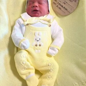 Spanish Knit Newborn Knit Set Peto Primera Puesta Bebe Knit Blue ...