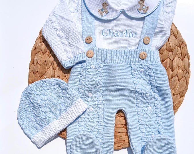 Going Home Newborn Boy First Outfit Spanish Newborn Knitted - Primera ...