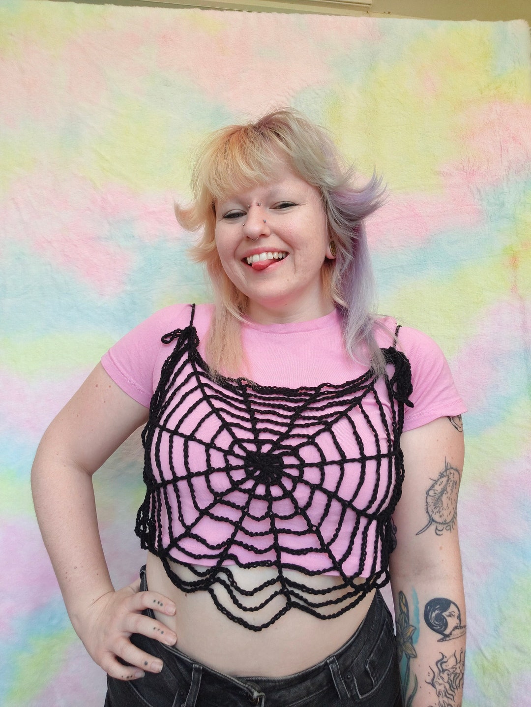 Spider Web Crop - Crochet Pattern PDF - Etsy