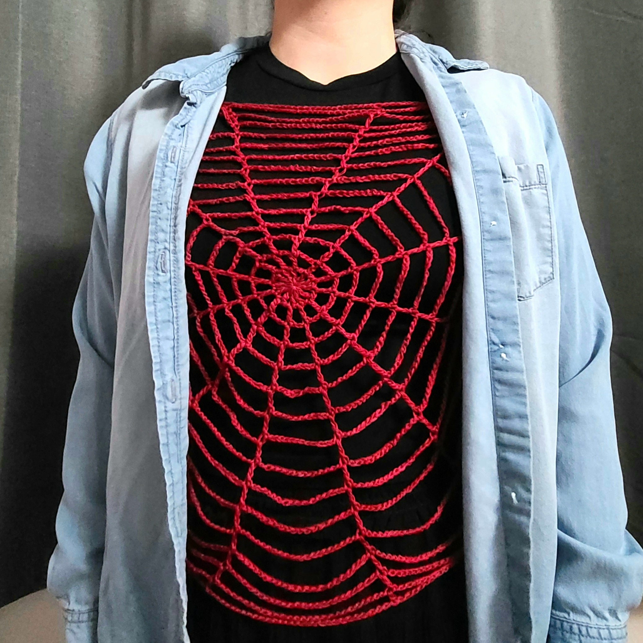 Spider Web Crop - Crochet Pattern PDF - Etsy