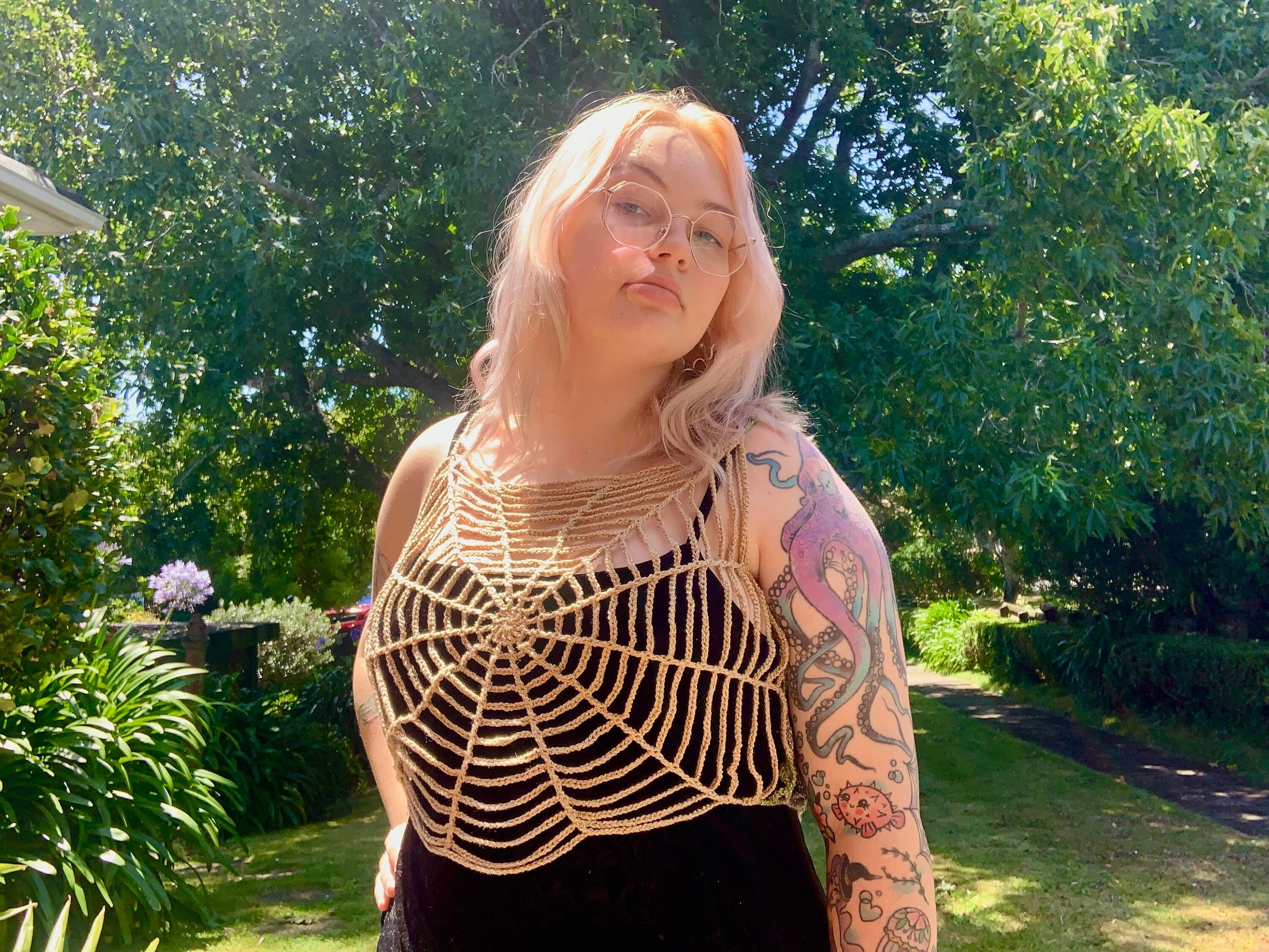 Spider Web Crop - Crochet Pattern PDF - Etsy