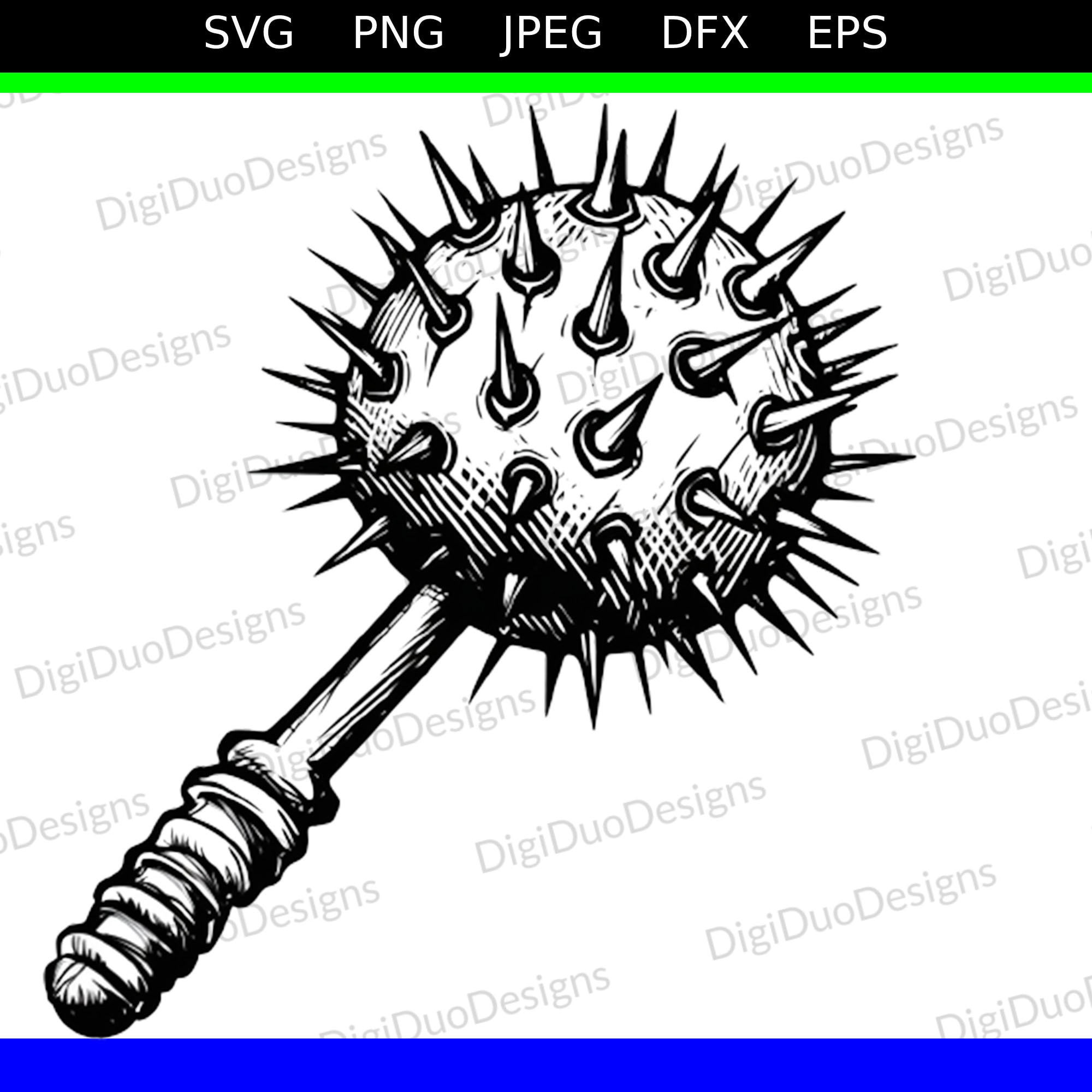 Mace SVG, Weapon SVG, Medieval SVG, Digital Art, Al Generated, Cricut ...