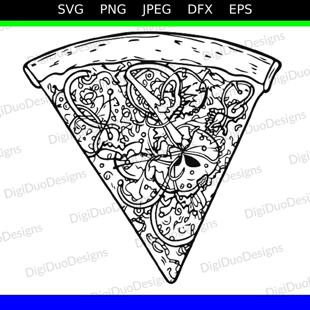 Pizza Slice SVG, Food SVG, Digital Art, Al Generated, Cricut Design ...