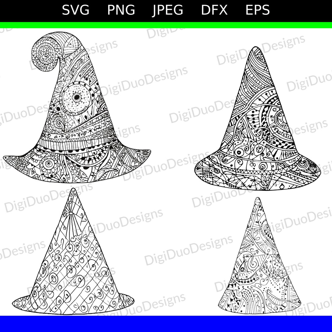 Wizard Hat SVG Pack, Fantasy SVG, Digital Art, Al Generated, Cricut ...