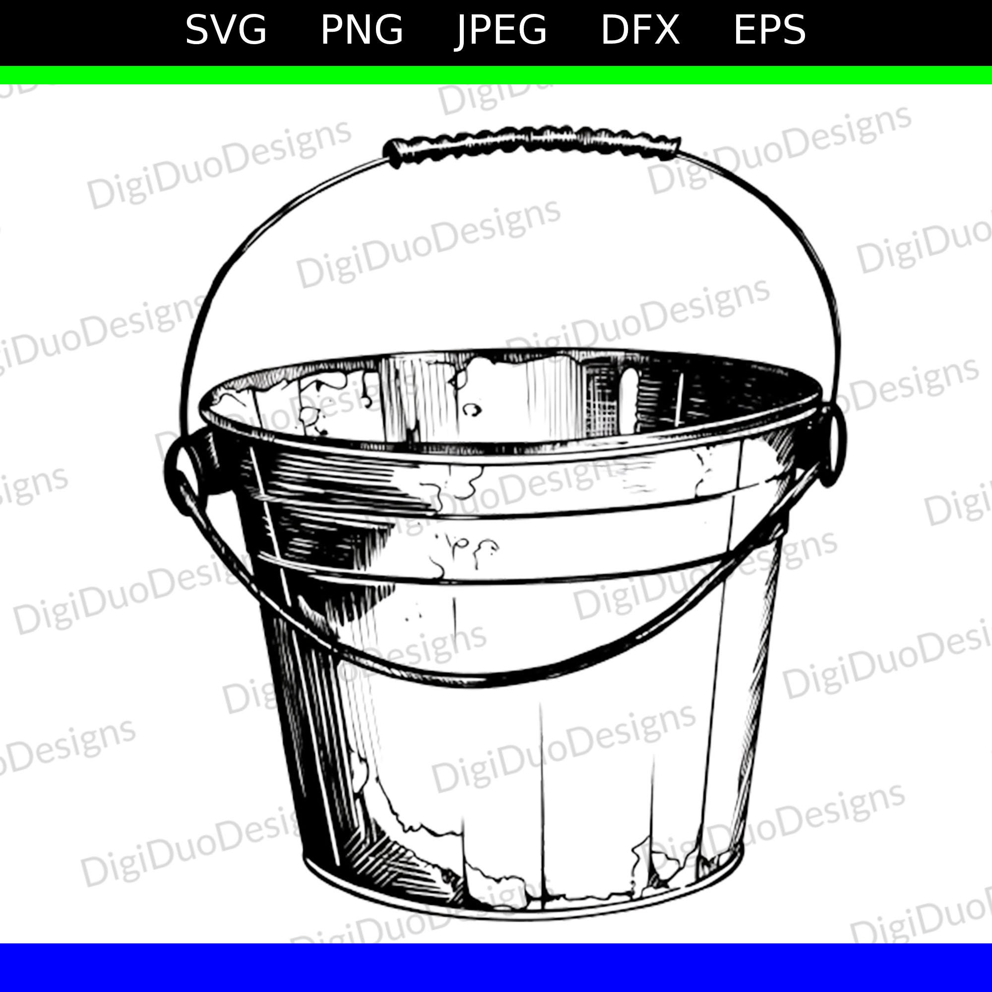 Bucket SVG, Bucket Digital Design, Digital Art, Al Generated, Cricut ...