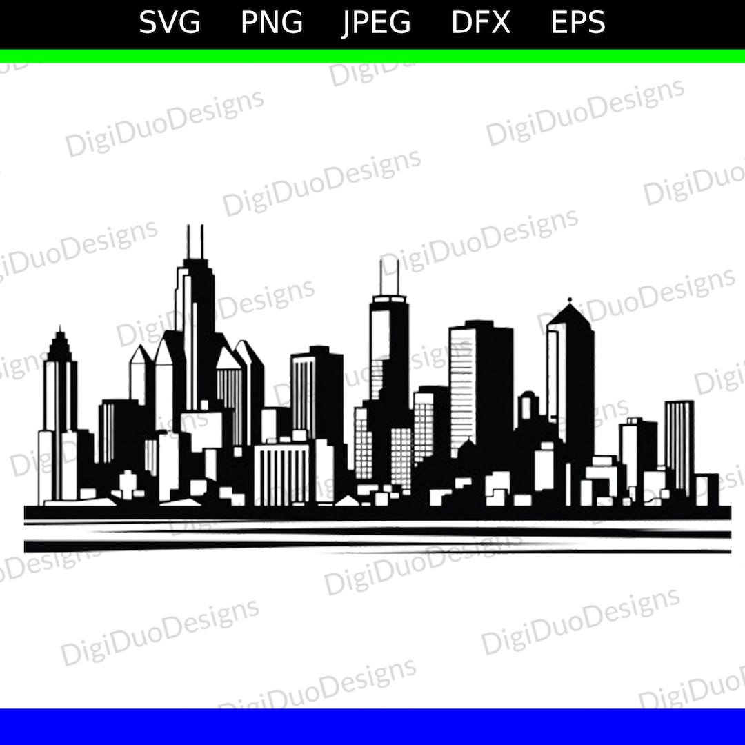City Skyline SVG, Scenery SVG, Digital Art, Al Generated, Cricut Design ...