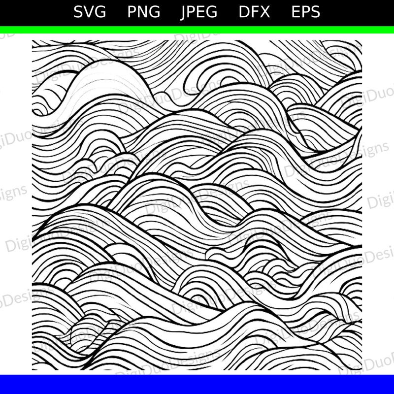 Waves Patterns - Etsy
