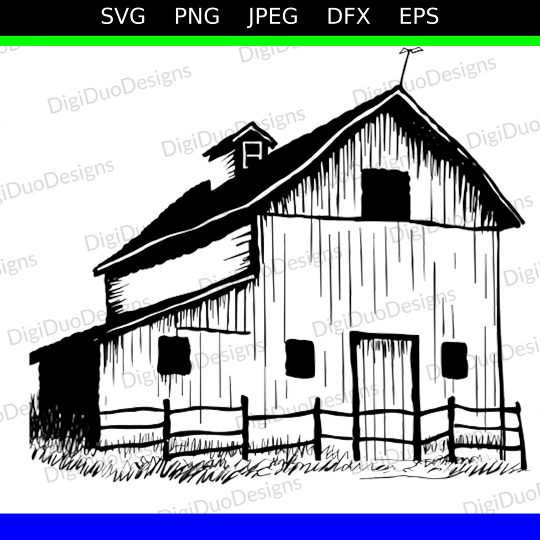 Classic Barn House, Farmhouse, Digital Art, Al Generated, Cricut Design ...