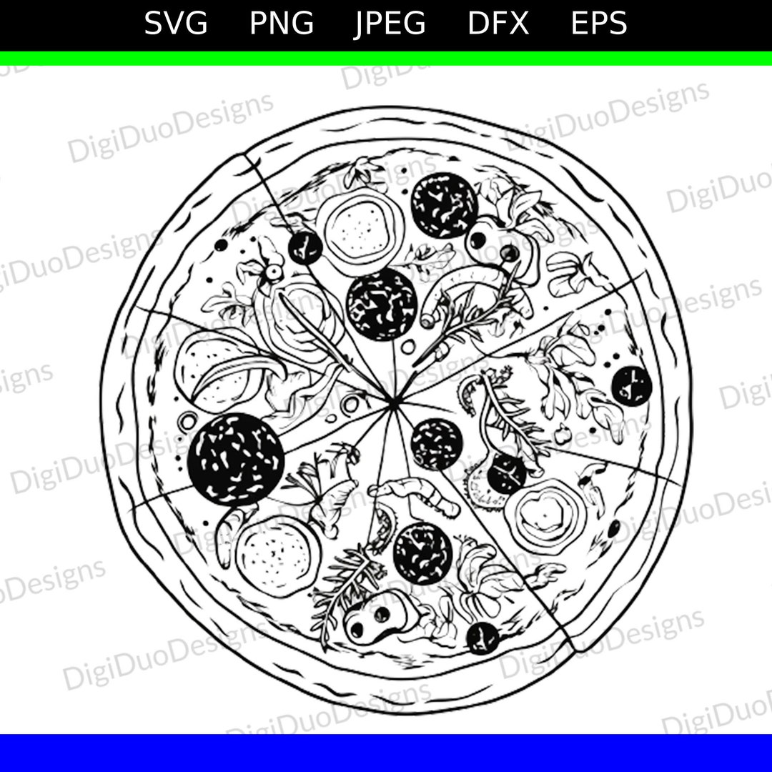 Pizza SVG, Food SVG, Digital Art, Al Generated, Cricut Design ...