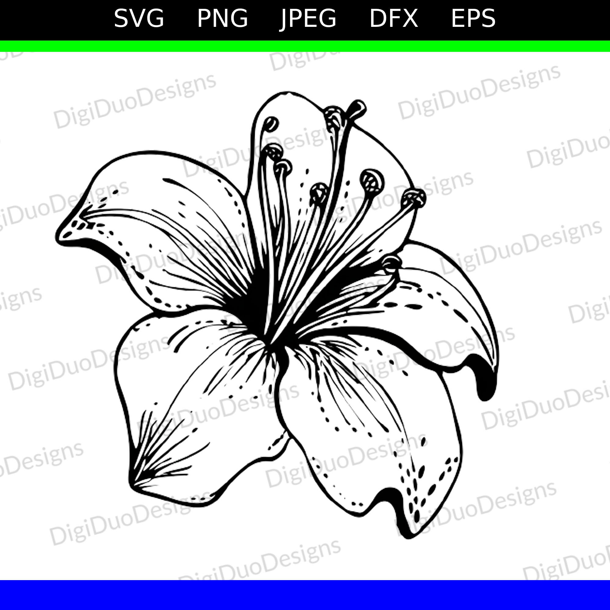 Lily Flower SVG, Floral SVG, Pond Lily, Digital Art, Al Generated ...
