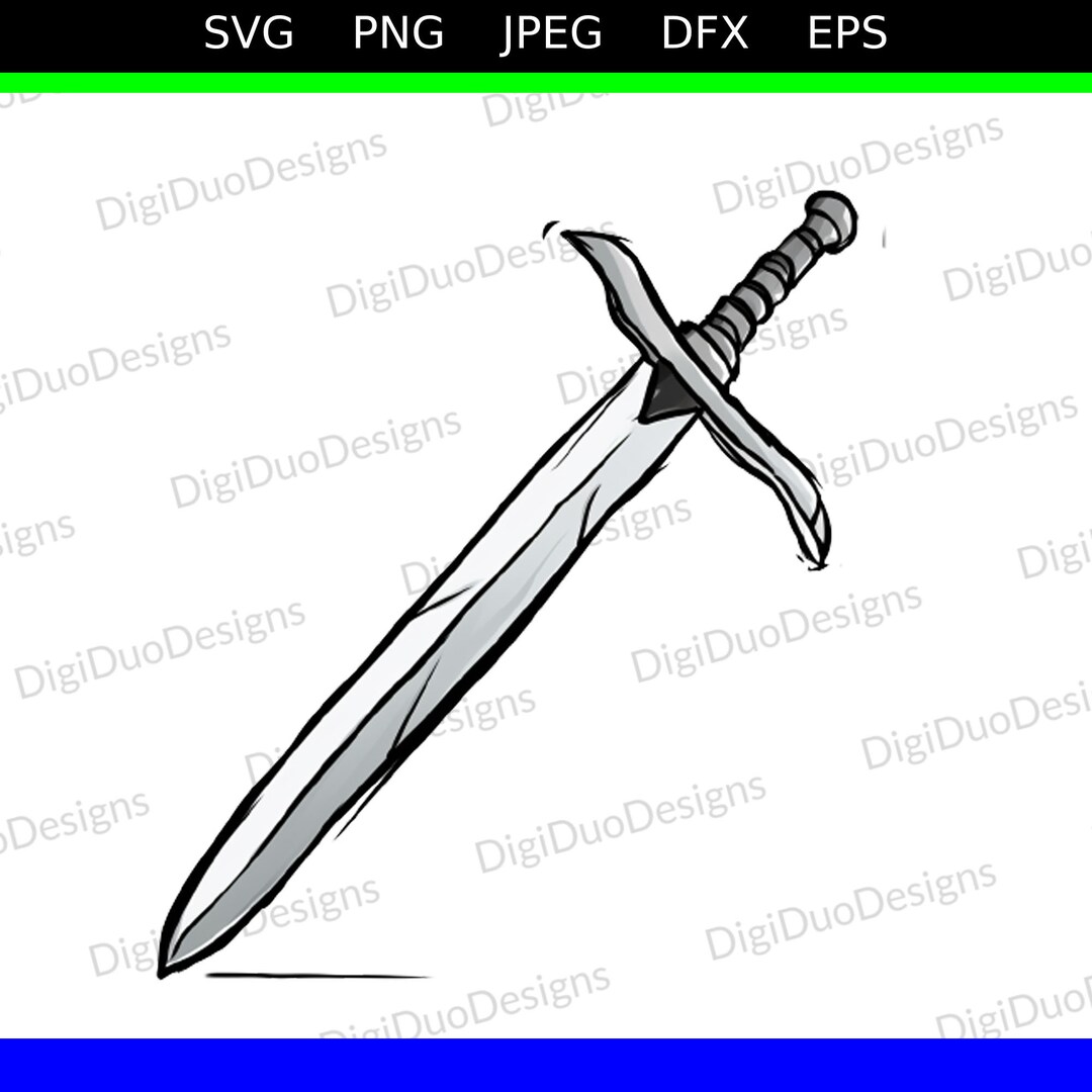 Sword SVG, Sword Clipart, Medieval Weapon, Cricut File, Digital Art, Al ...
