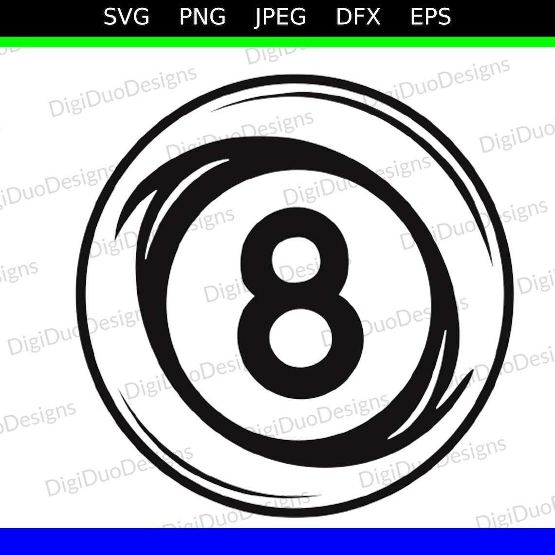 Eight Ball SVG, Billiards SVG, Digital Art, Al Generated, Cricut Design ...