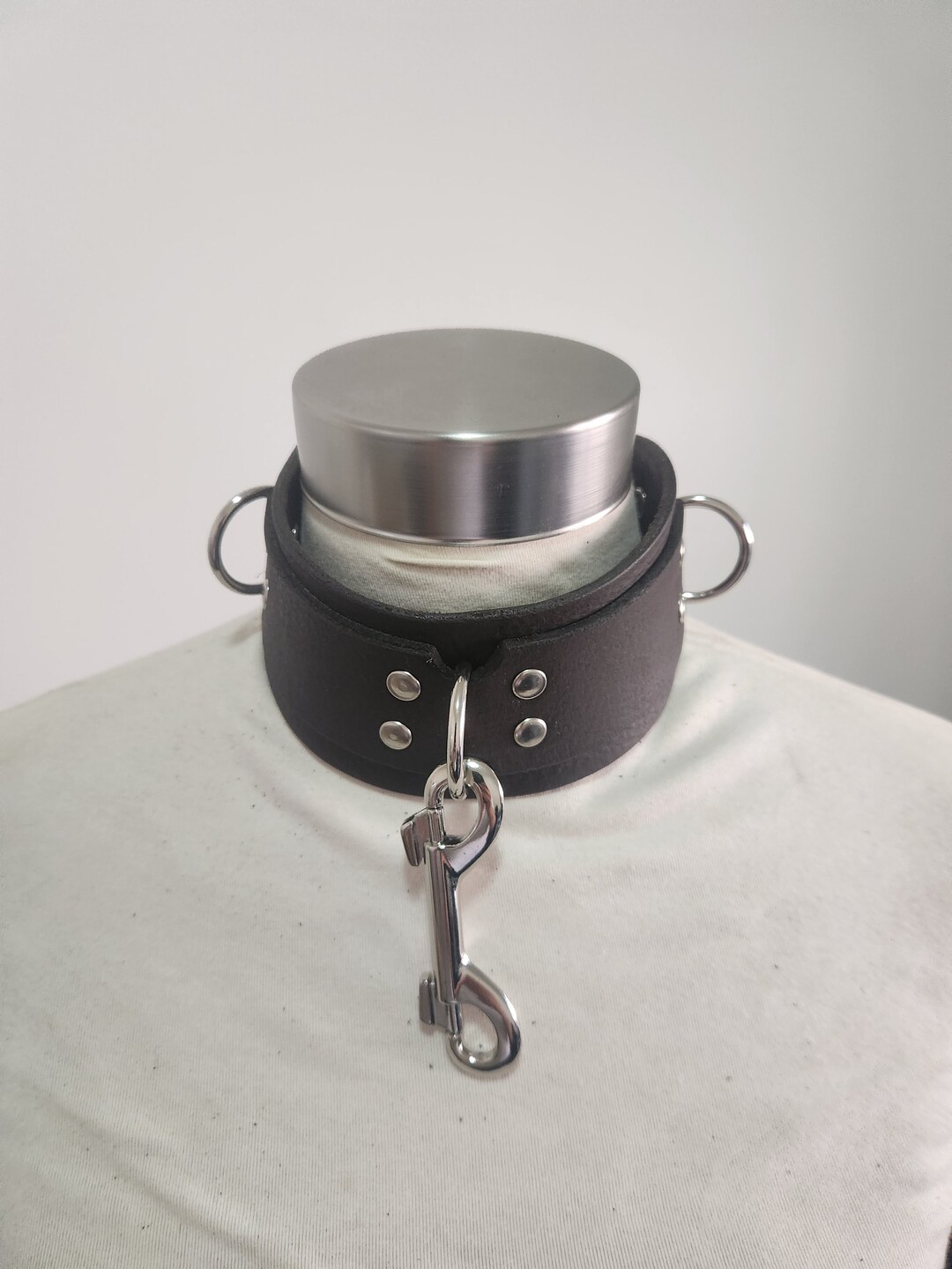 Women's Leather BDSM Collar, Submissive Collar, Choker, Restraint ...