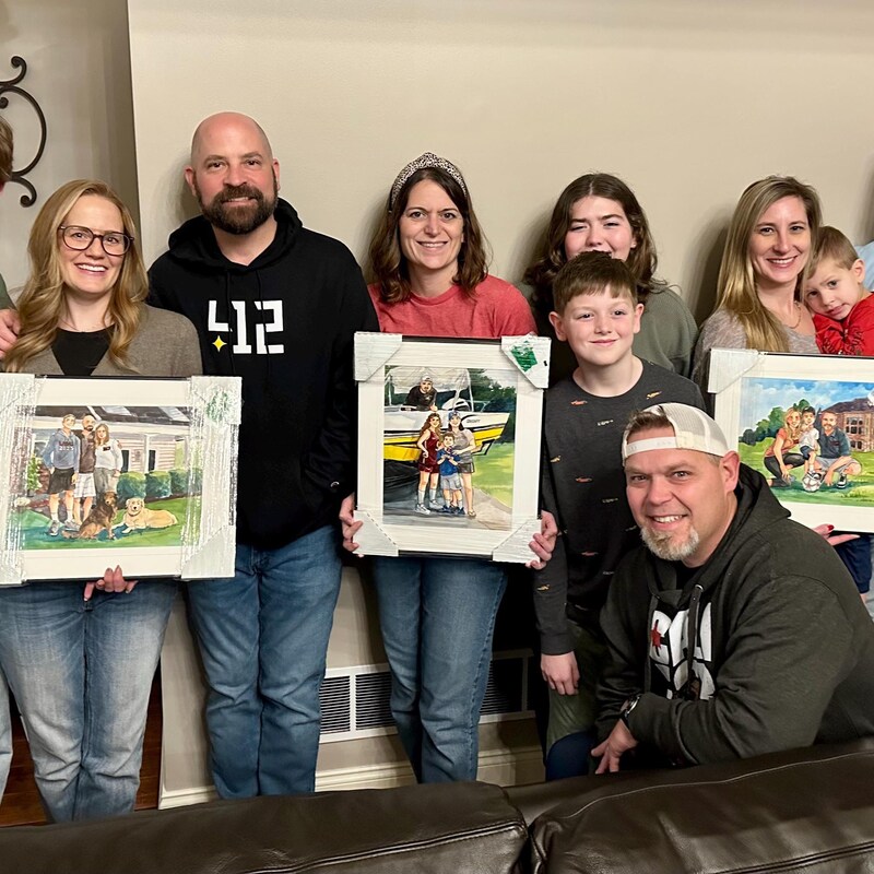 Family Portrait Watercolor - Etsy