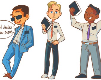 Cute Custom Sister Missionary Chibi STICKERS LDS Sister - Etsy