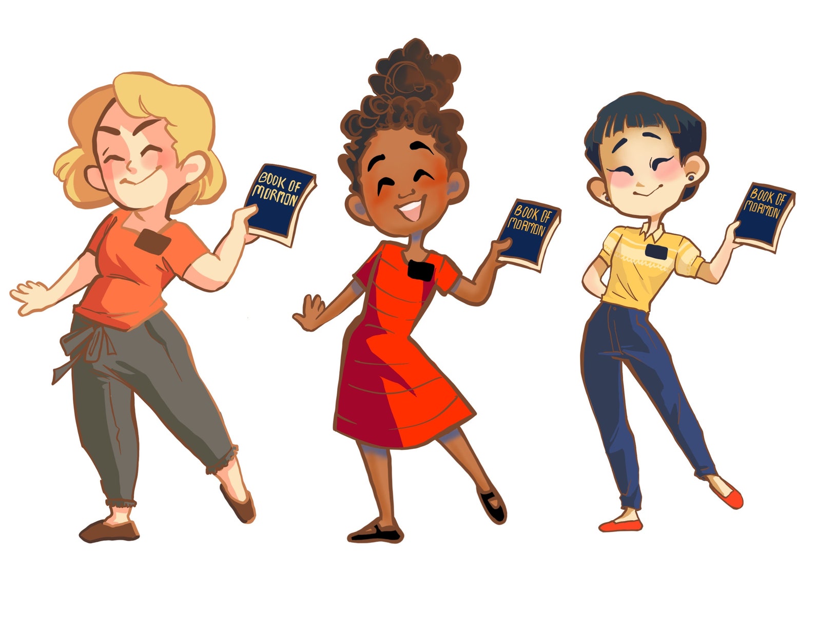 Cute Custom Sister Missionary Chibi STICKERS LDS Sister - Etsy