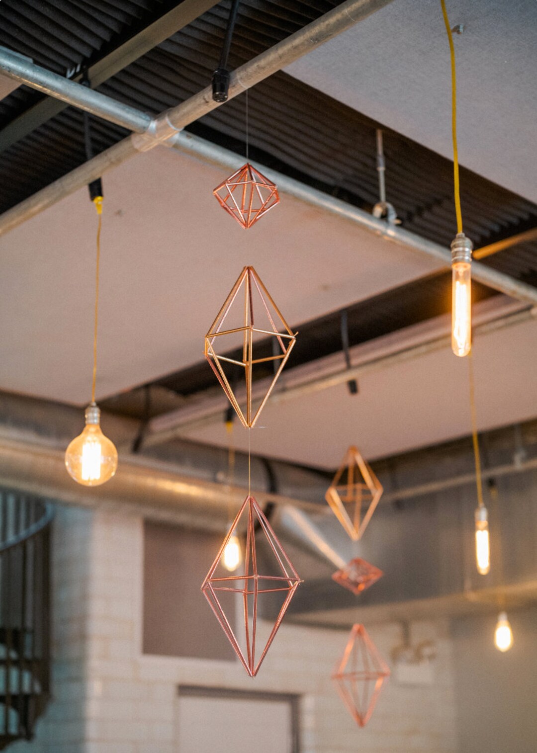 Gold Geometric Hanging Decoration - Etsy