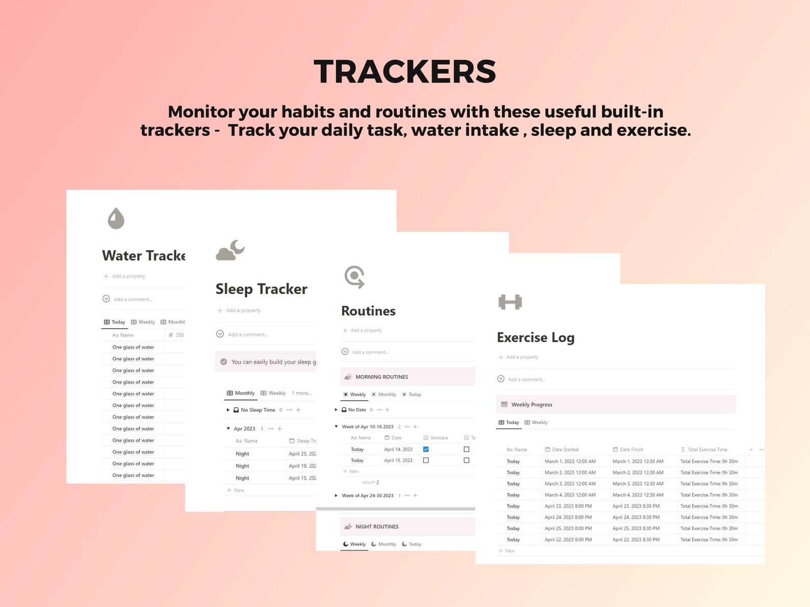 2023 Updated Notion Habit Tracker With Buttons and Graphs, With Book ...