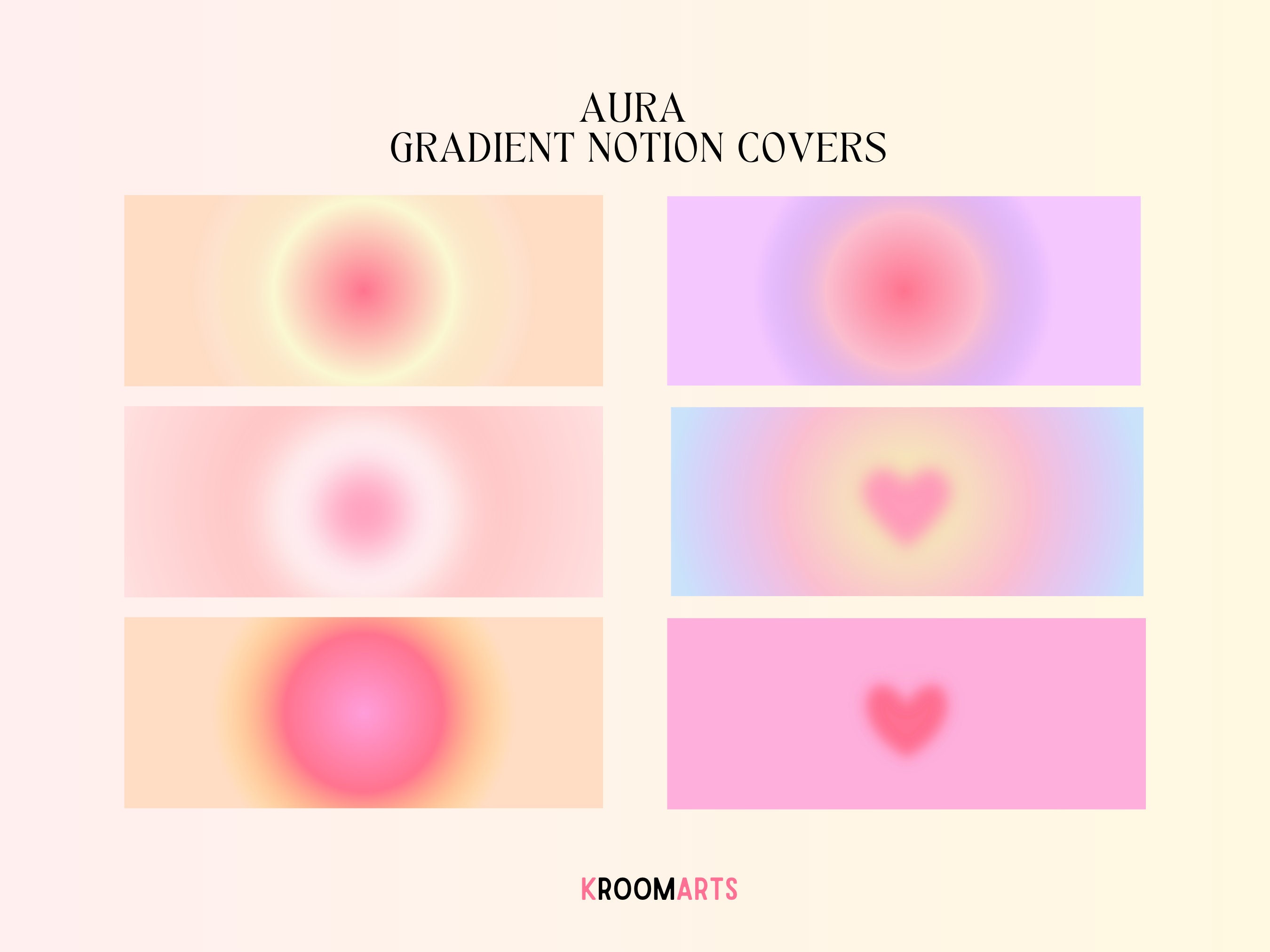 Notion Covers Pack, Aura Gradient Notion Covers, Editable Notion Covers in Canva, Notion ...