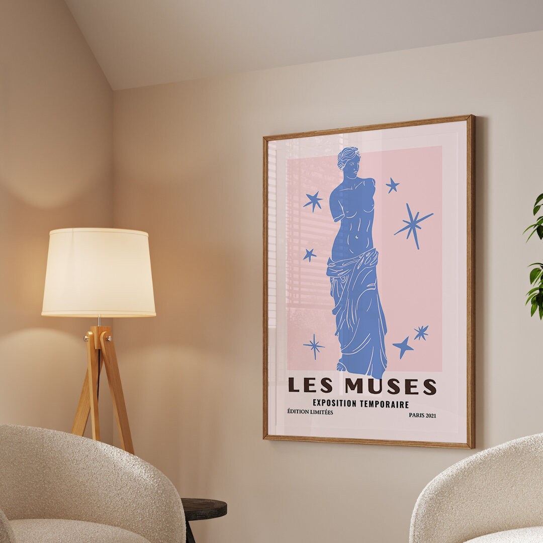 Les Muses Print, Goddess Statue Poster, Greek Muse Art Print, INSTANT ...