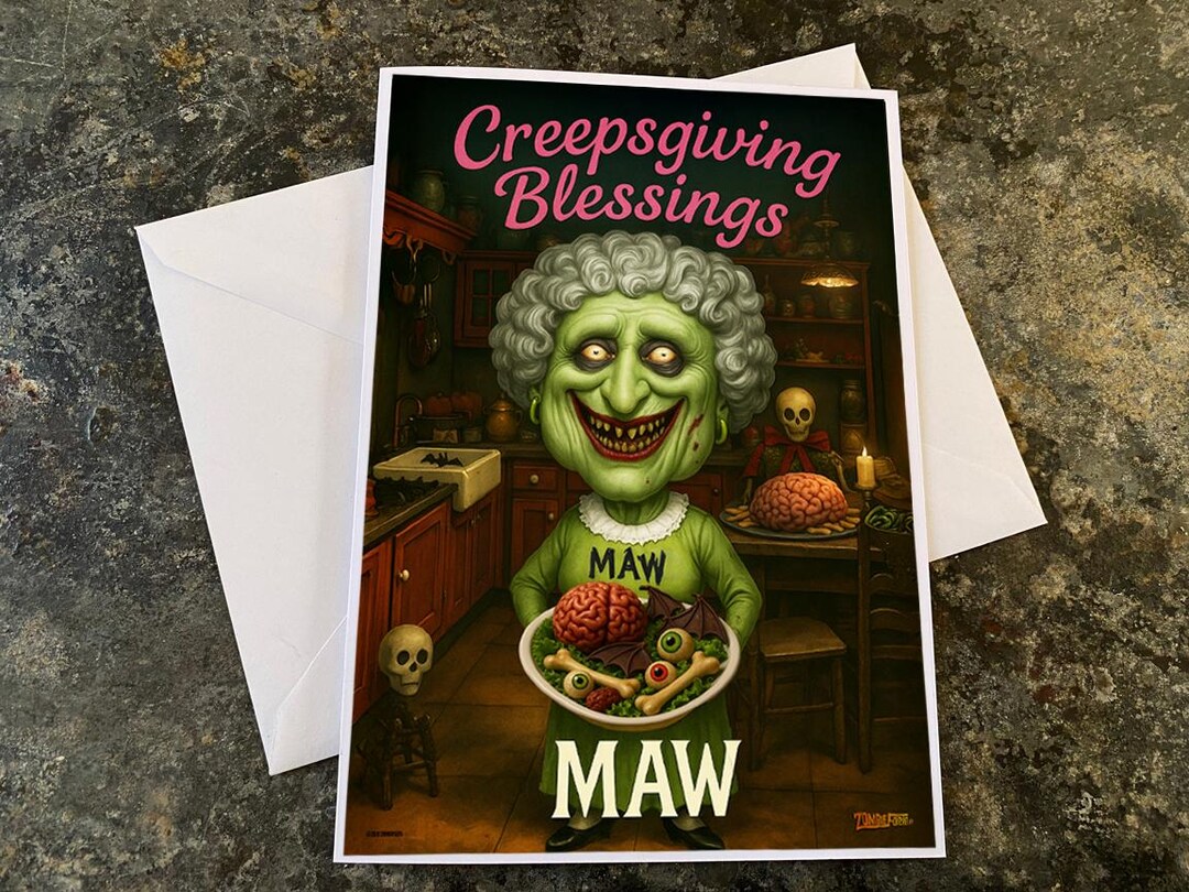 MAW Digital Printing Card- Happy Creepsgiving– Zombieforia® – 5x7 ...