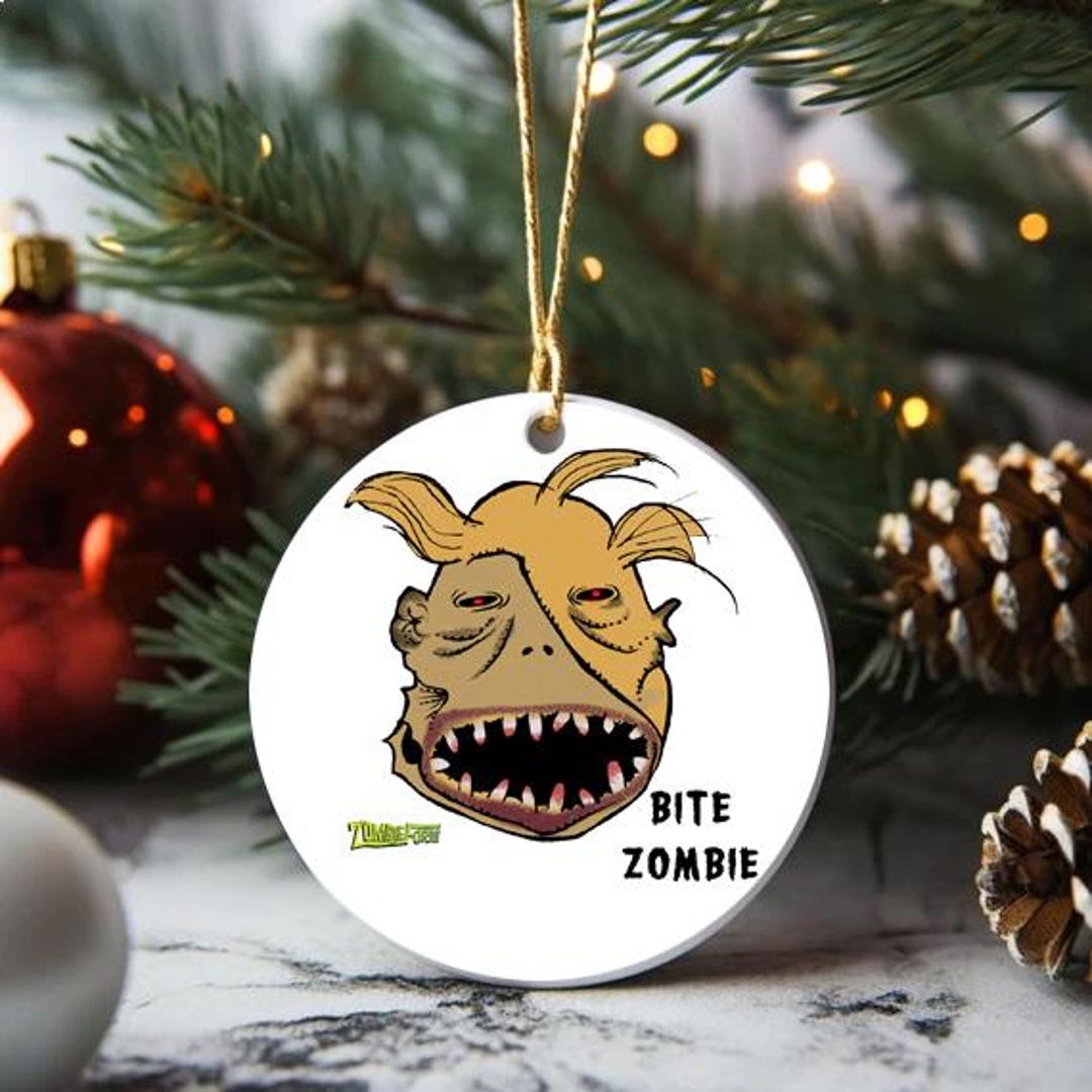 BITE ZOMBIE Original Zombieforia® Zombie-themed Christmas Ornament ...