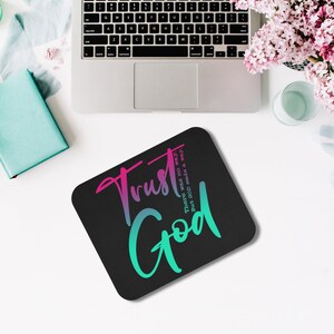 Trust God Mouse Pad, Christian Mousepad, Christian Gift, Student ...