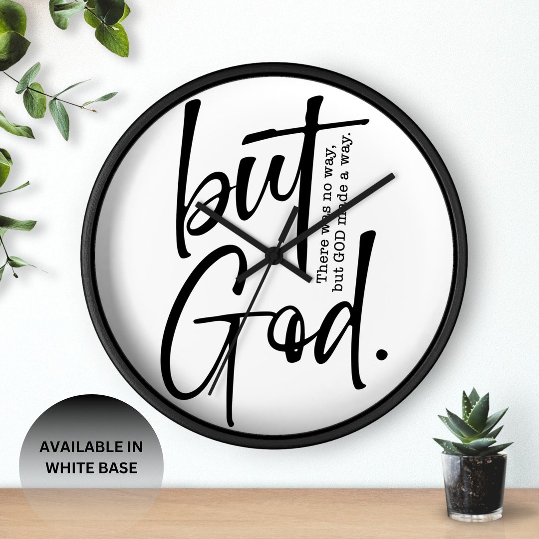 But God Wall Clock, Christian Wall Decor, Christian Wall Art, Christian ...