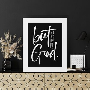 But God Framed Vertical Poster | Inspirational Christian Wall Art ...