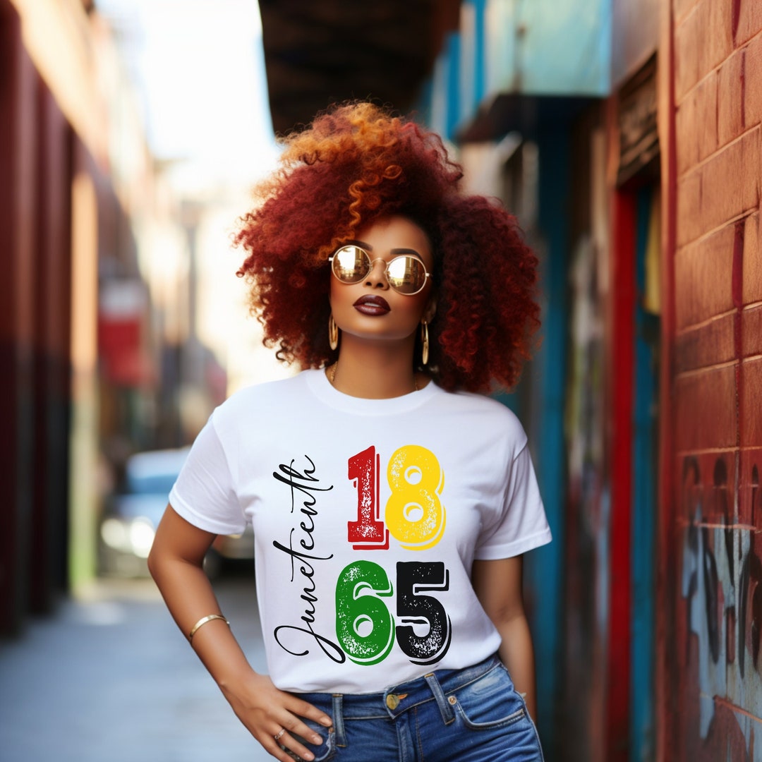 Juneteenth 1865 White Unisex Short Sleeve Tee, Bella Canvas T-shirt, Juneteenth Tees, Black ...