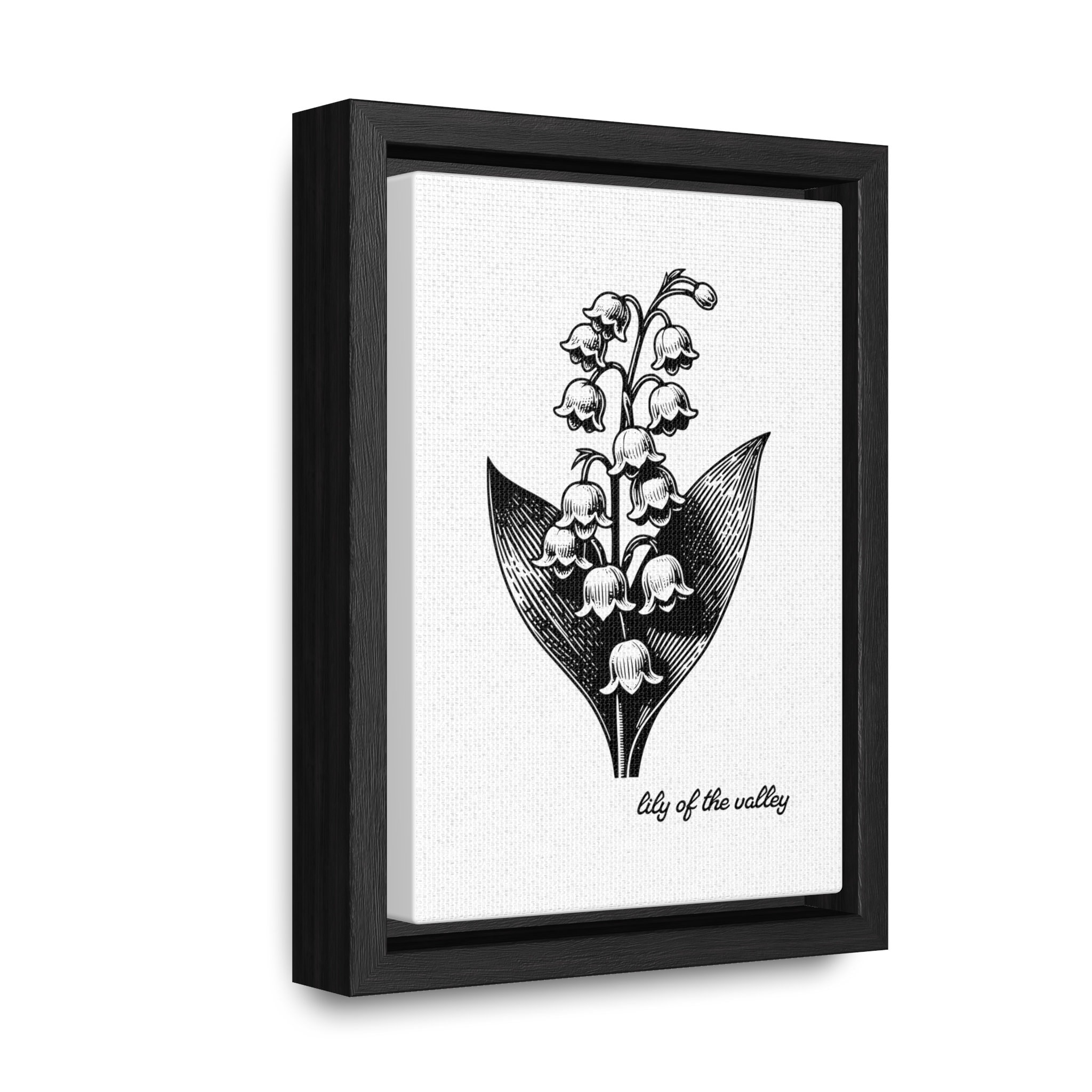 May Birth Flower Wall Art, Lily of the Valley Canvas Wrap Vertical ...