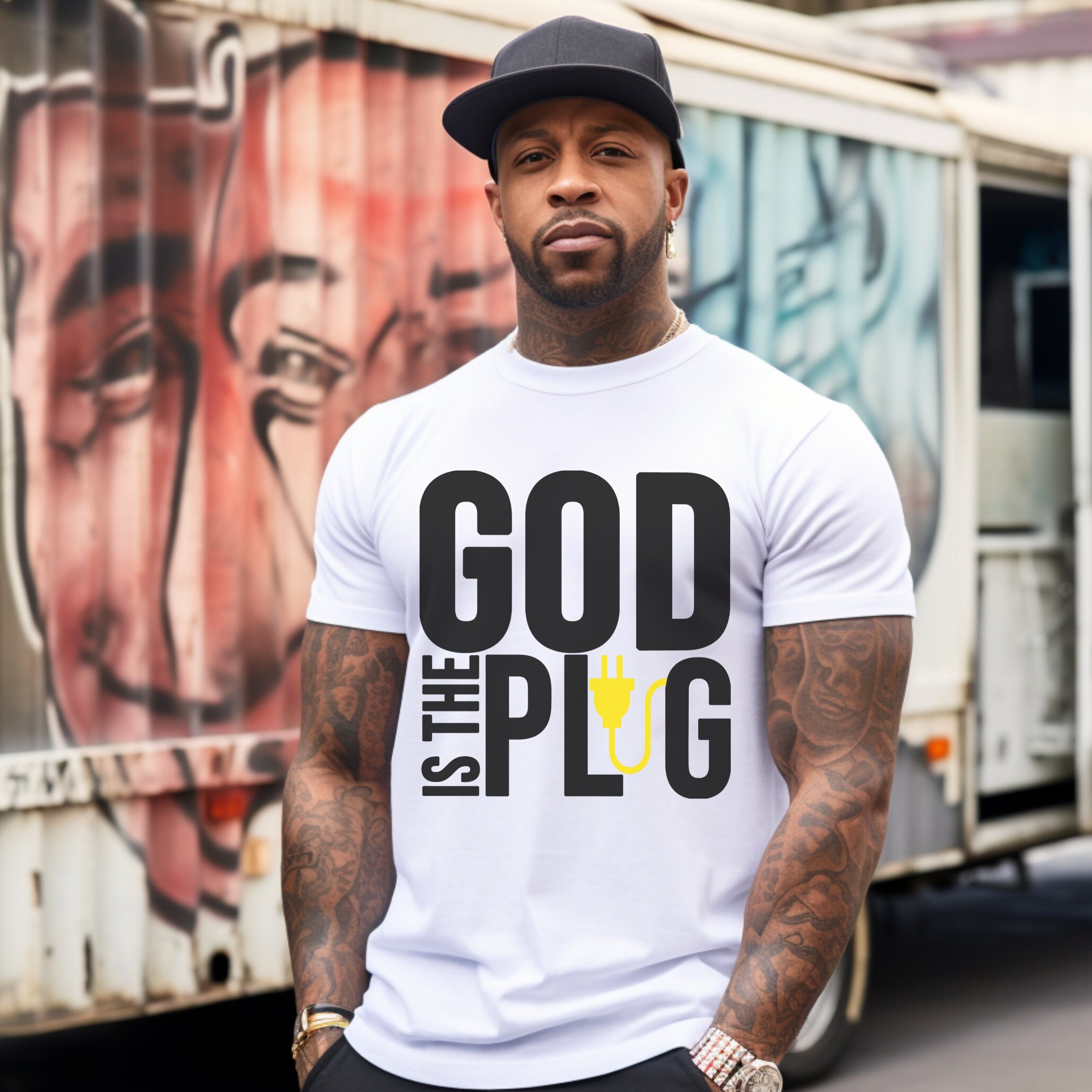 God is the Plug Unisex Short Sleeve Tee, but God T-shirt, Christian T ...