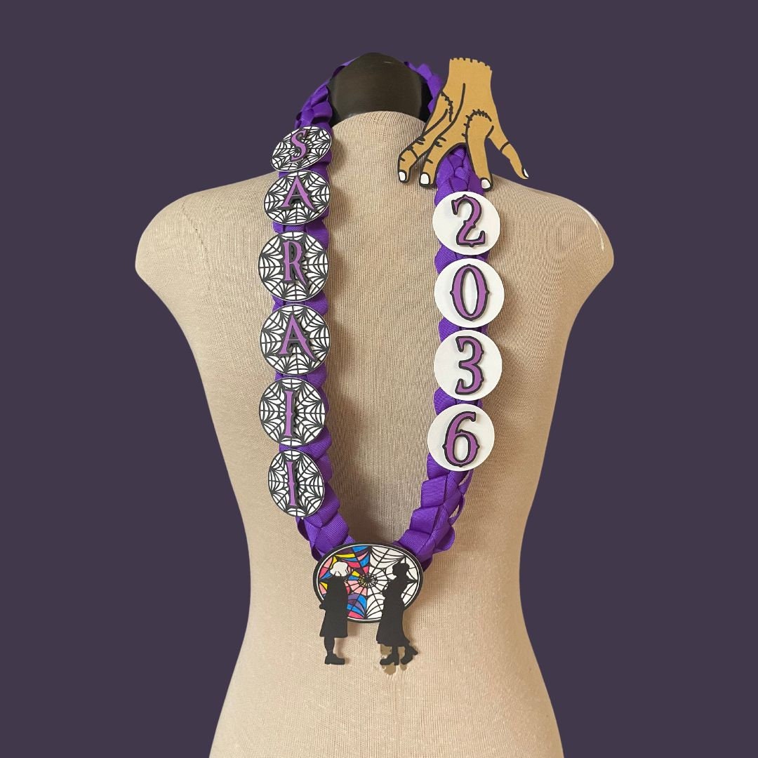 Wednesday Addams Graduation Lei/ Custom Lei/ High School College ...