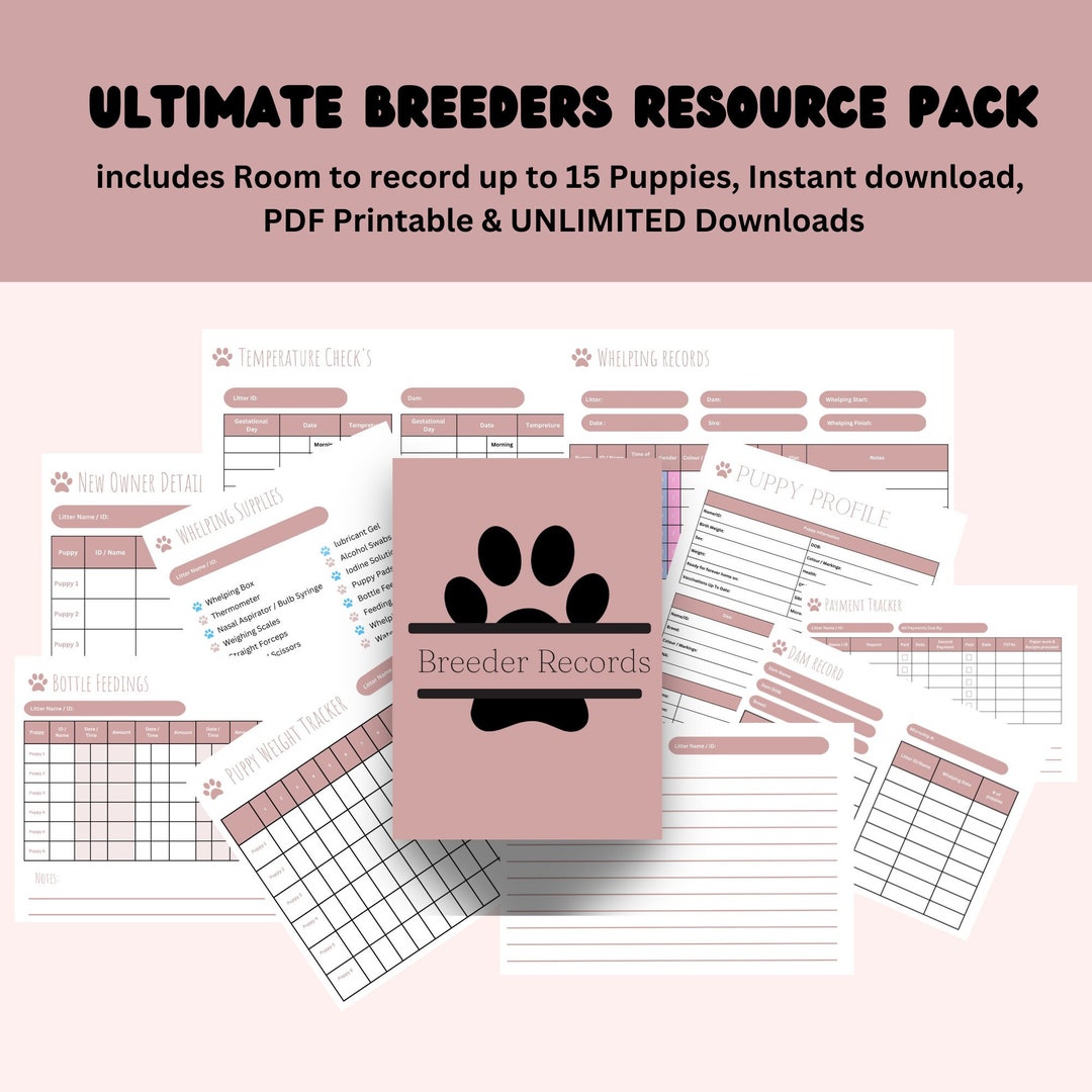 Ultimate Breeders Resource Pack - Etsy