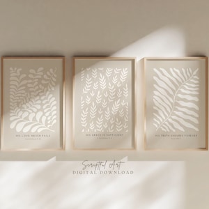 Aesthetic Christian Wall Art Set of 3 Printable Modern Bible Art, Beige ...