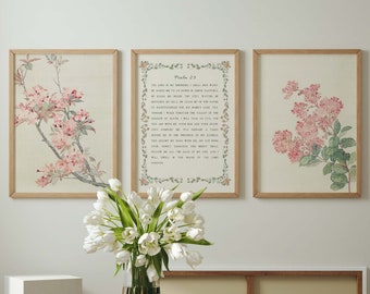 Christian Wall Art Pink Psalm 23, the Lord is My Shepherd, Girly Bible ...