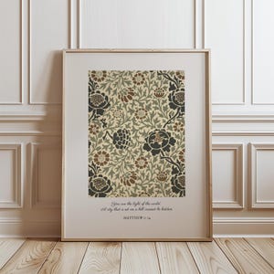 Green Christian Wall Art Bundle Set of 6 Dorm Room Girls Modern Bible ...