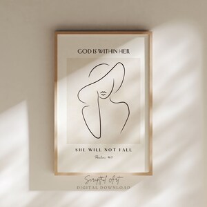 Psalm 46:5 God is Within Her She Shall Not Fall, Subtle Christian Wall ...