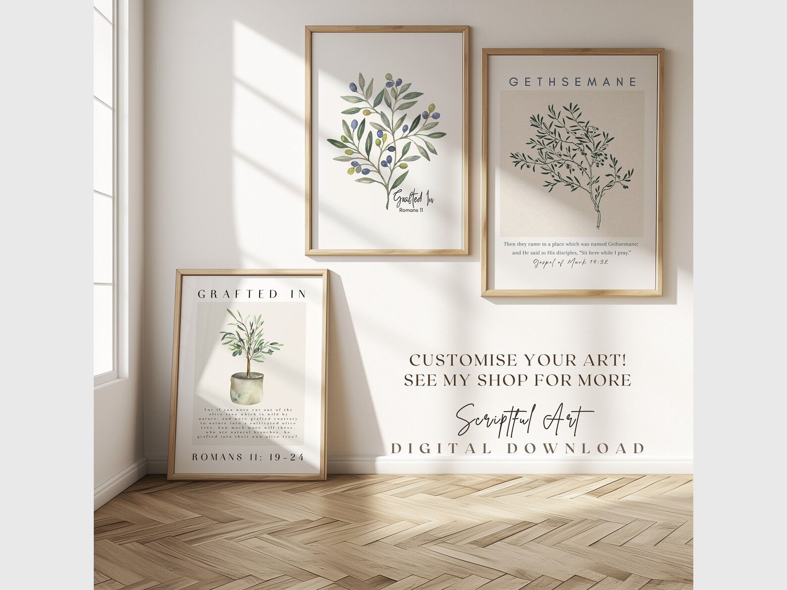 Olive Tree Scripture Art Print, Romans 11:19-24 (digital Download) - Etsy