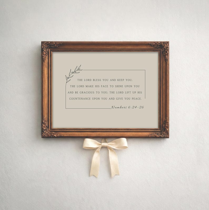 The Lord Bless You, Printable Bible Verse, Digital Download ...