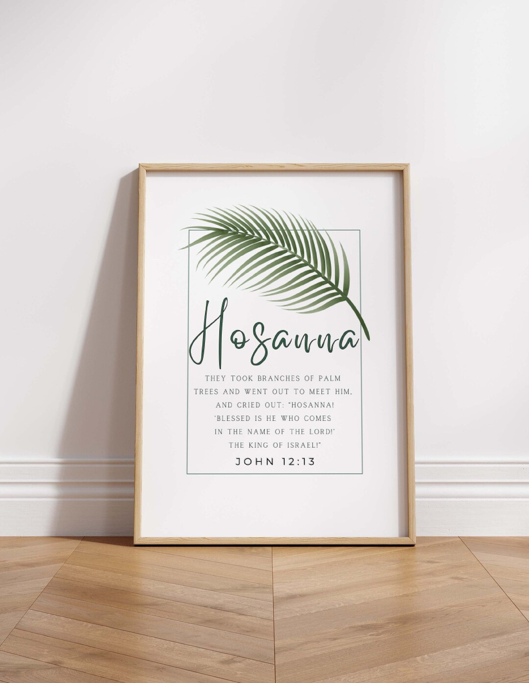 Hosanna in the Highest, Christian Wall Art Print, Easter Palm Leaf ...