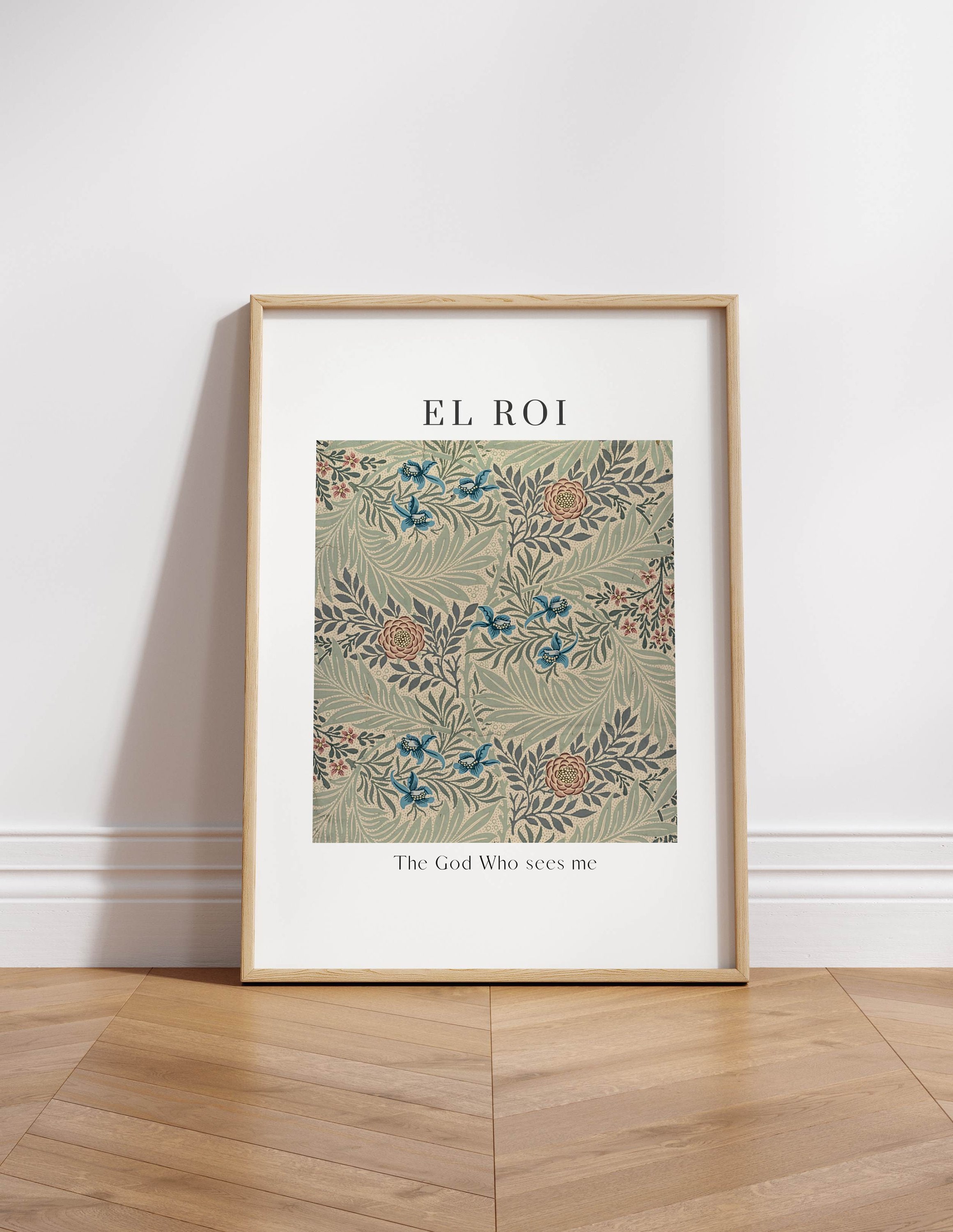 El Roi, Hebrew Name of God Wall Art Printable, Botanical Vintage Print ...