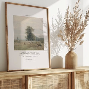 The Beatitudes, Sermon on the Mount, Matthew 5: 3-12, Christian Vintage ...