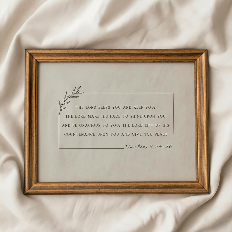 The Lord Bless You, Printable Bible Verse, Digital Download ...