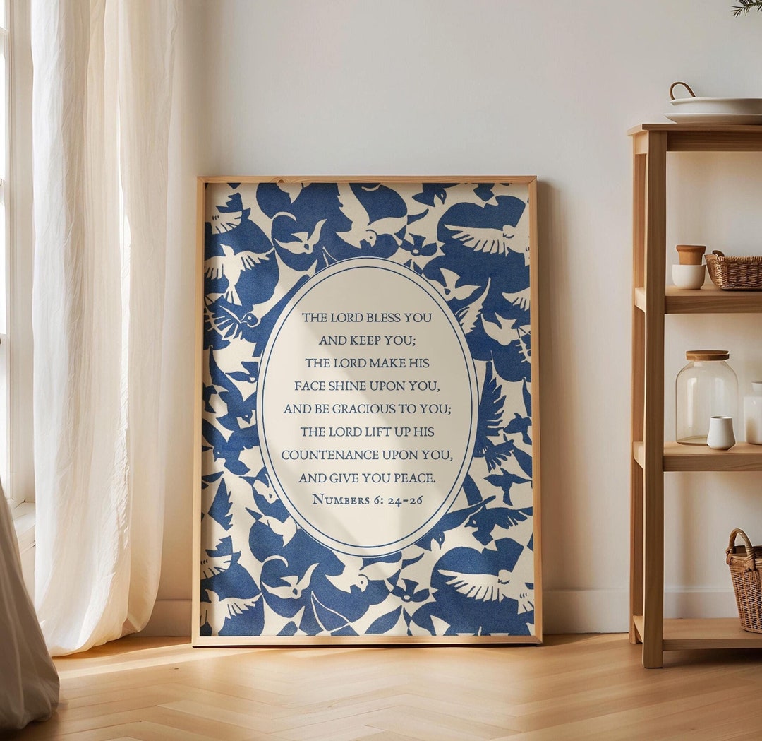 Christian Wall Art the Lord Bless You and Keep You, Benediction Sign ...