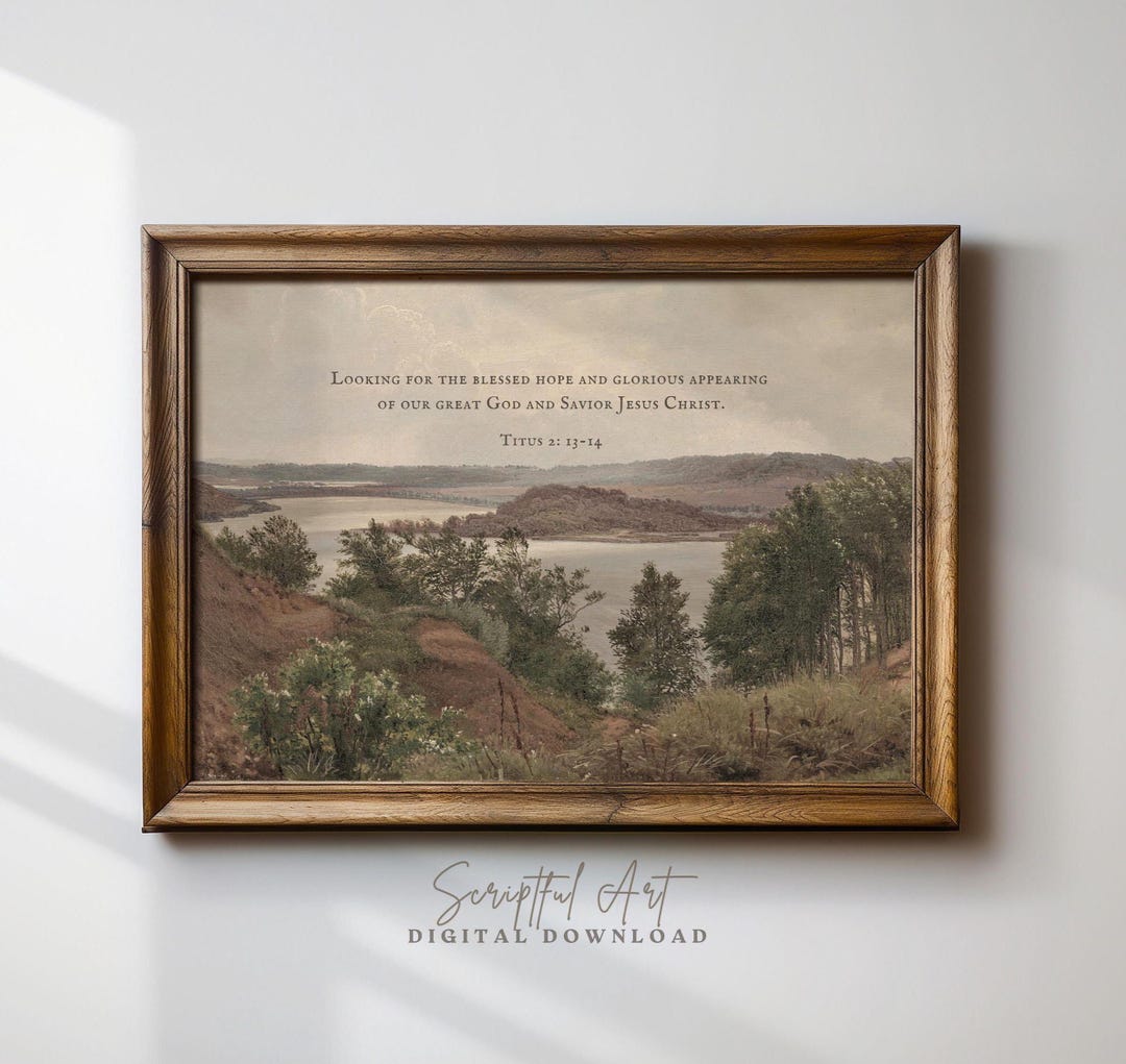 Christian Landscape Poster, Printable Bible Verse Art (digital Download ...