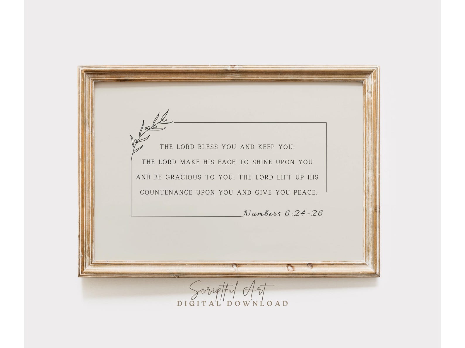 The Lord Bless You Scripture, Benediction Print, Numbers 6:24-26 ...