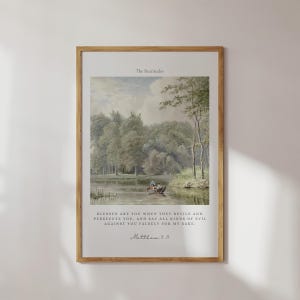 The Beatitudes, Sermon on the Mount, Matthew 5: 3-12, Christian Vintage ...