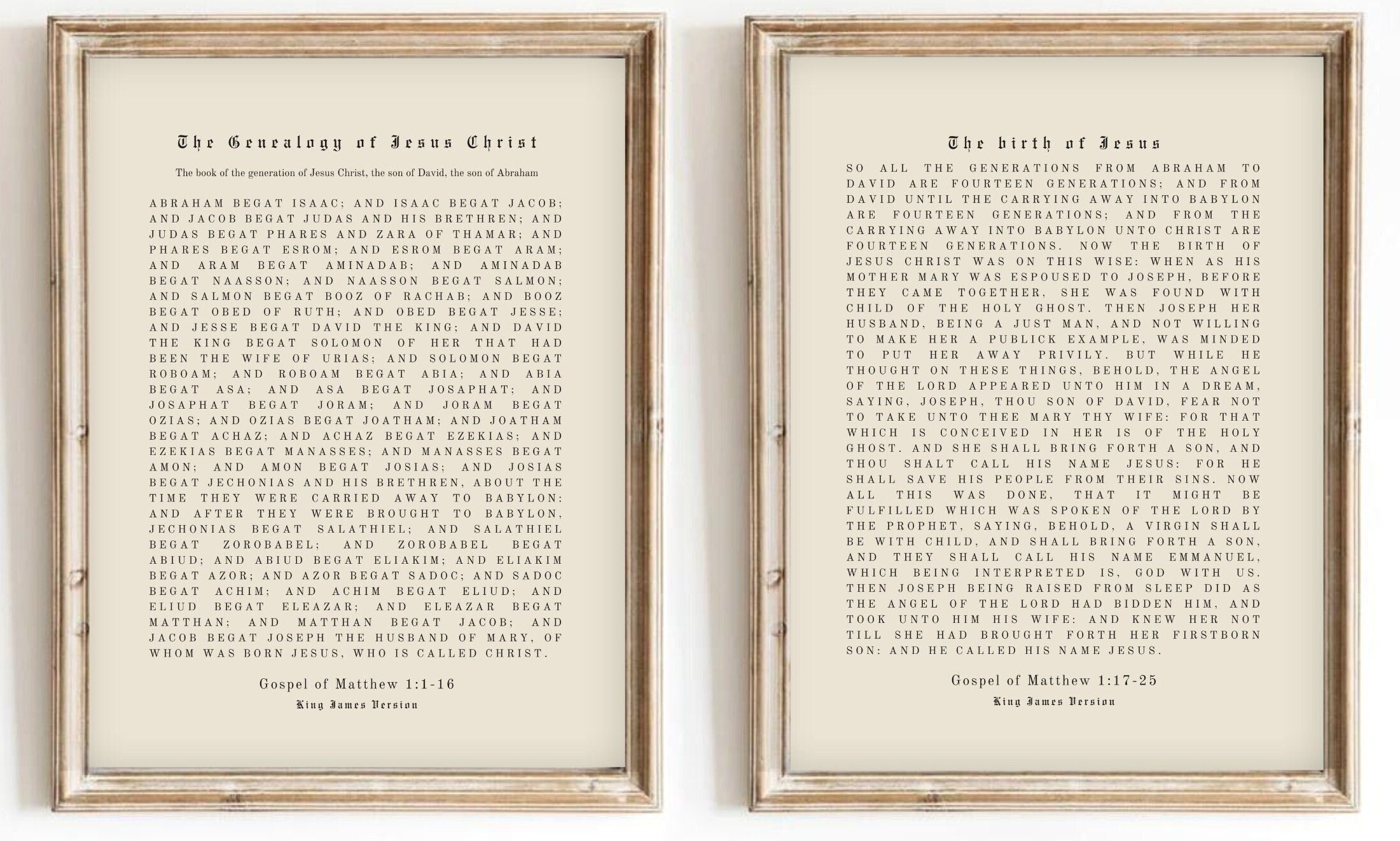 The Genealogy of Jesus Christ KJV Bible Verse Printables Wall - Etsy